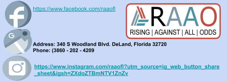 Contact RAAO - Rising Against All Odds
